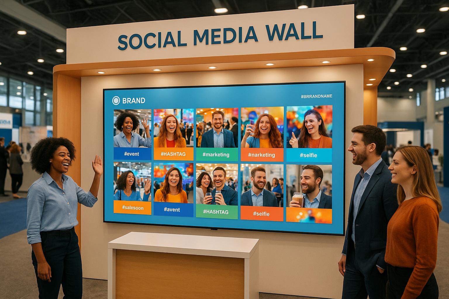 5 Steps To Add Social Media Walls To Booths - American Image Displays